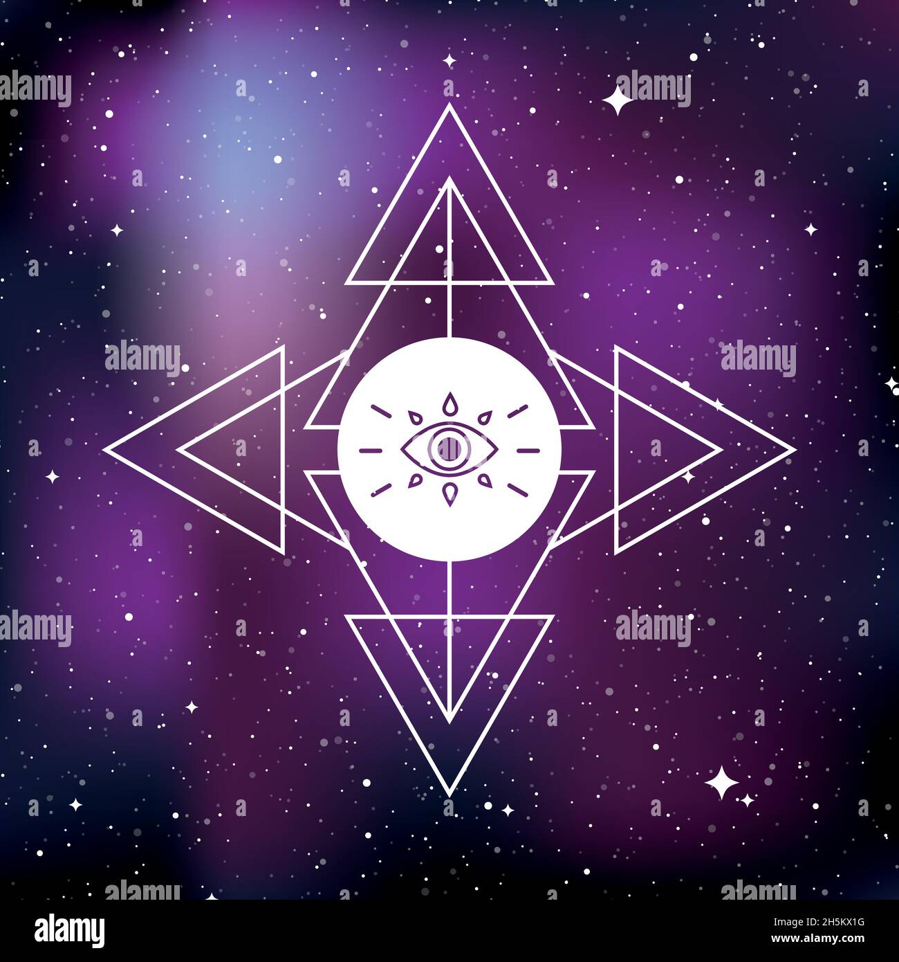Symbole ésotérique mystique.Concept de mystère, magie, sorcellerie ...