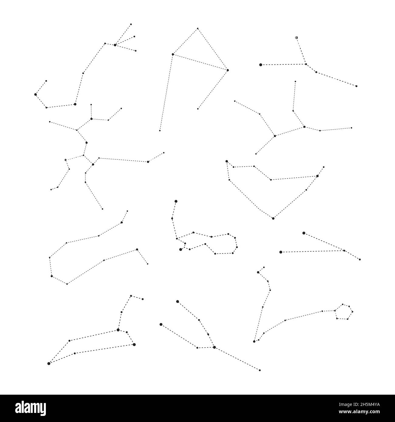 Constellation du zodiaque Banque d'images noir et blanc - Alamy