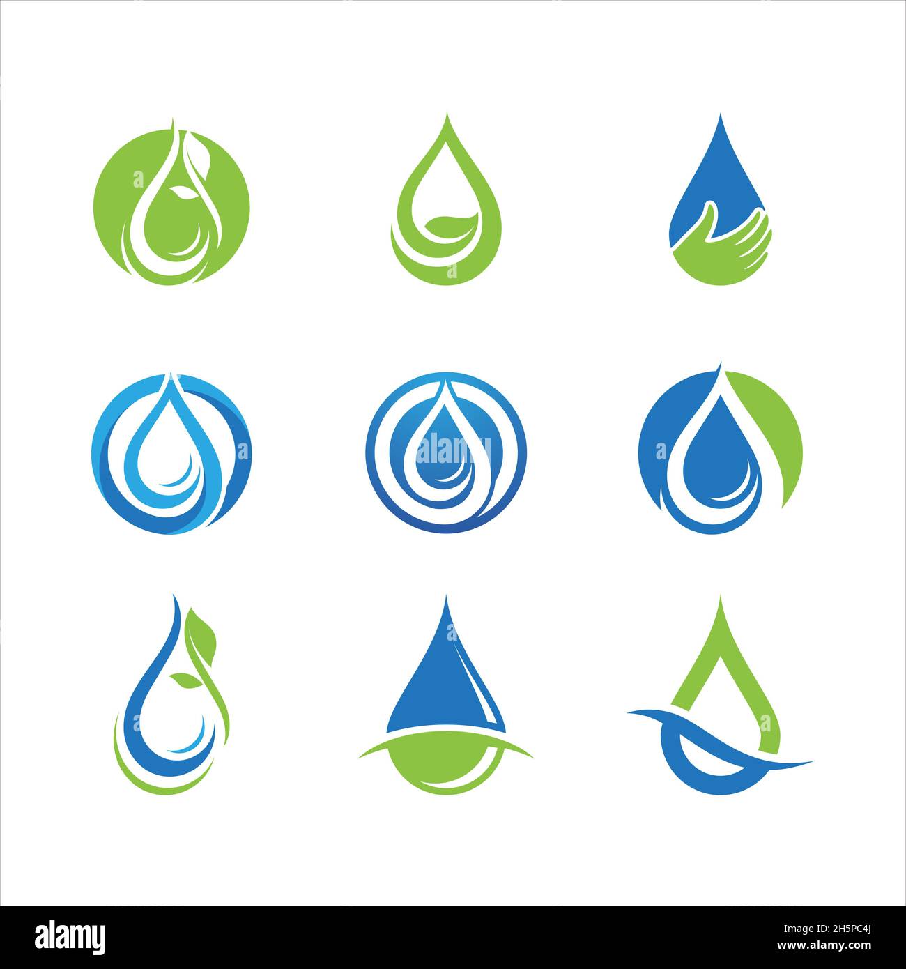 Goutte d'eau Modèle Logo vector illustration design Photo Stock - Alamy