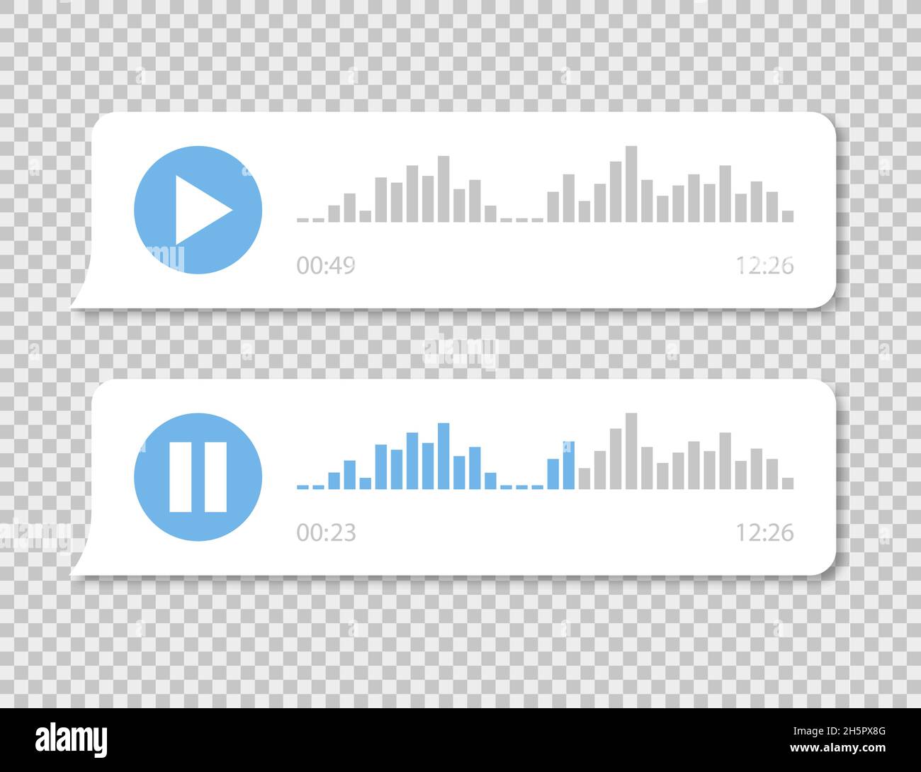 messages vocaux sur fond transparent, illustration vectorielle Image ...