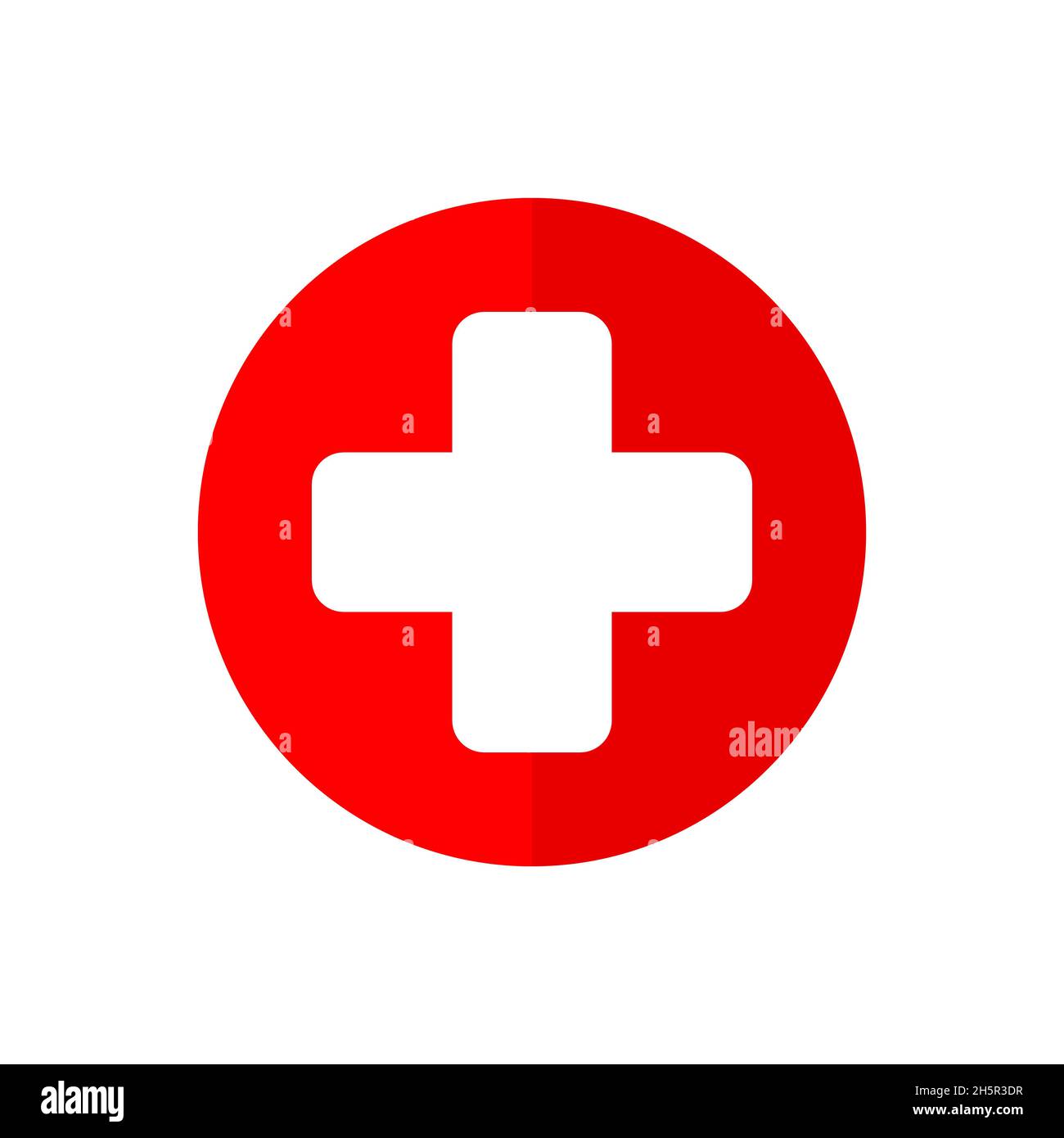 Croix rouge illustration de santé, symbole médical, icône croisée de l ...