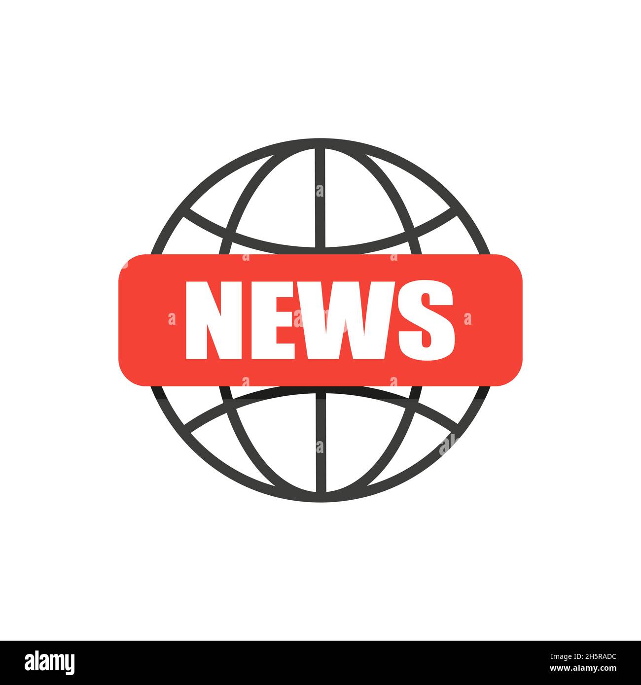globe world news : icône plate, illustration vectorielle, symbole d ...