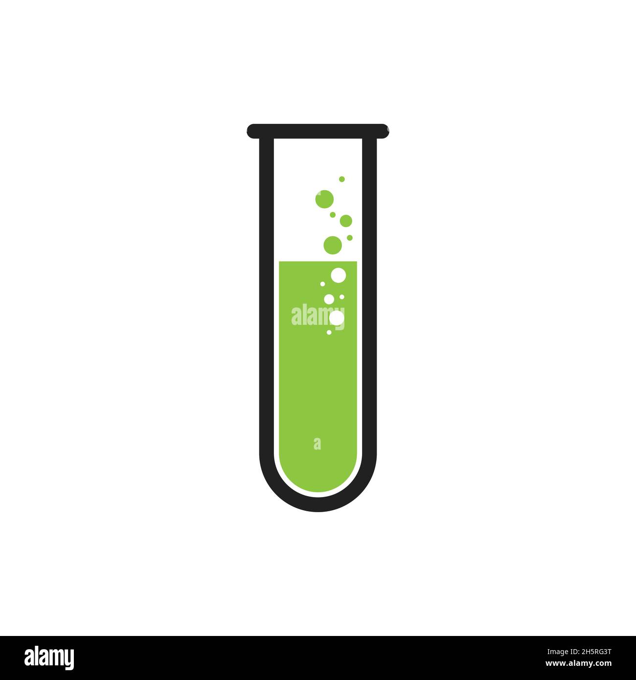 Logo du tube à essai.Recherche scientifique, expérience chimique ...