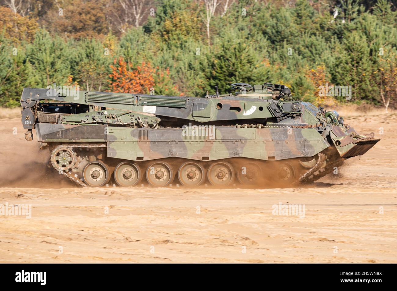 Un Bergepanzer BPz3 Büffel véhicule de récupération blindé de l'Armée ...