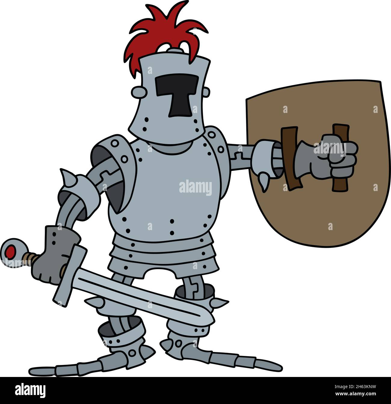 Chevalier drôle Banque d'images détourées - Alamy