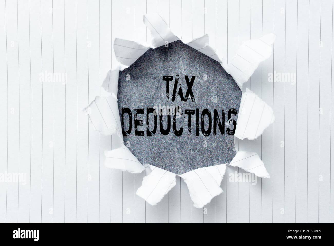 Texte d'écriture déductions fiscales.Mot pour un montant ou un coût qui ...