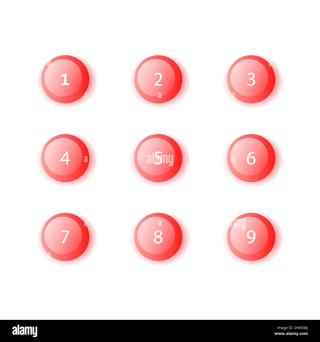 Graphic of the numbers 1 to 9 Banque de photographies et d’images à ...