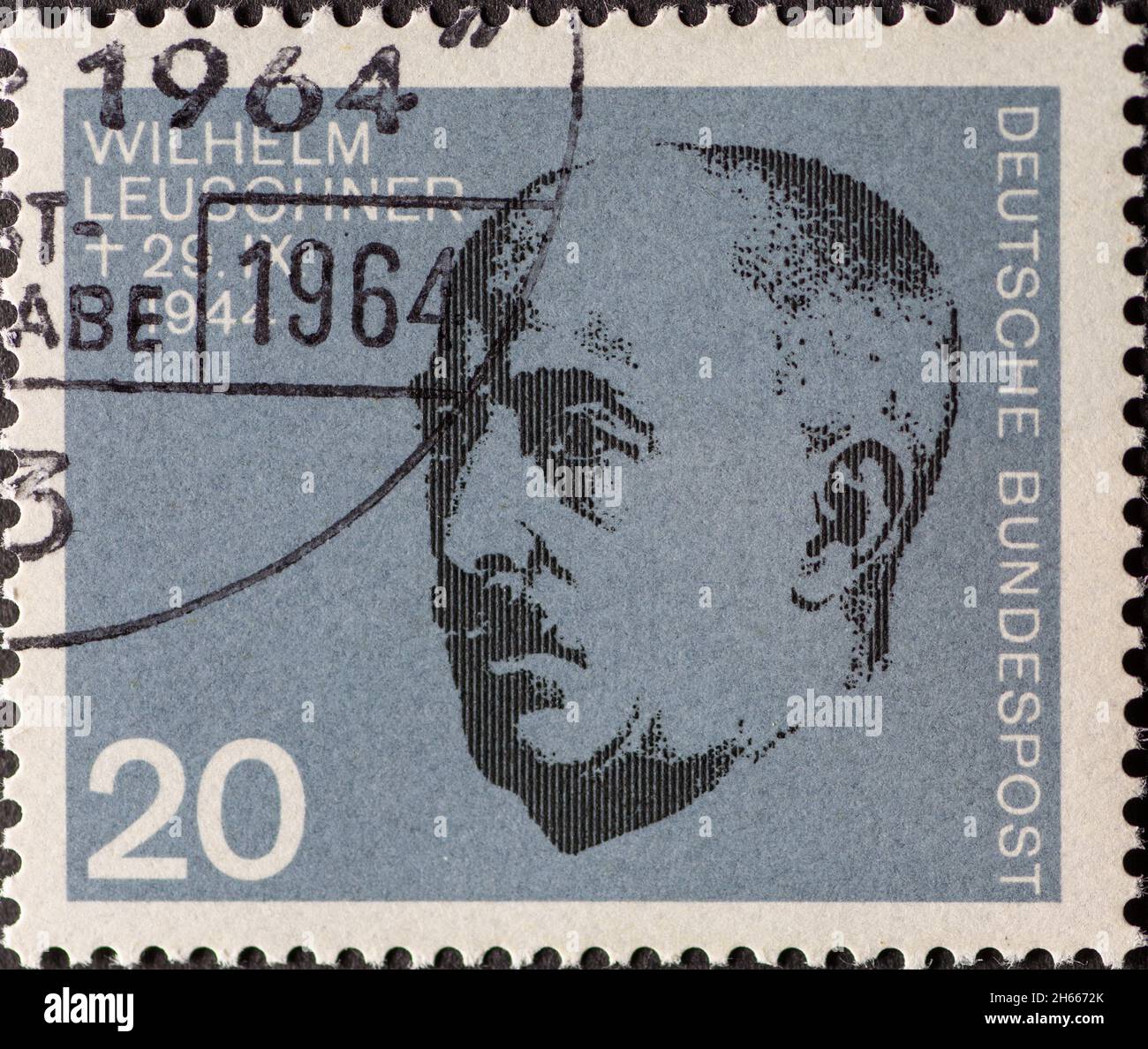 ALLEMAGNE - VERS 1964 : timbre-poste montrant un portrait de XXX qui ...
