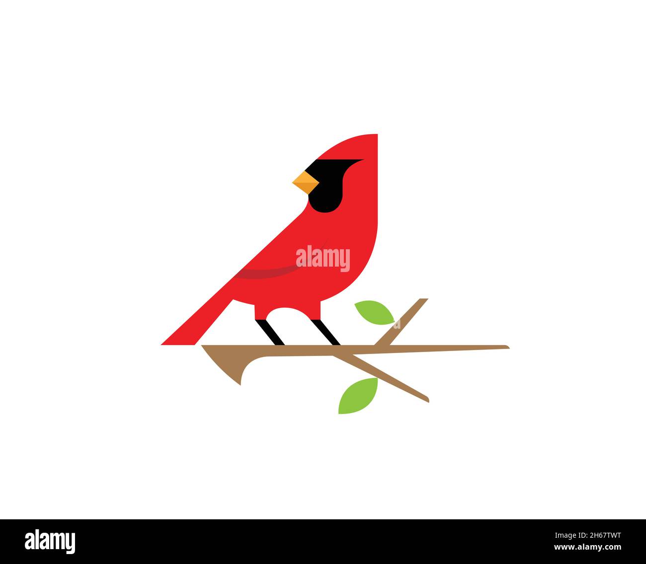 Le Cardinal OISEAU symbole du Logo Design Illustration vectorielle ...
