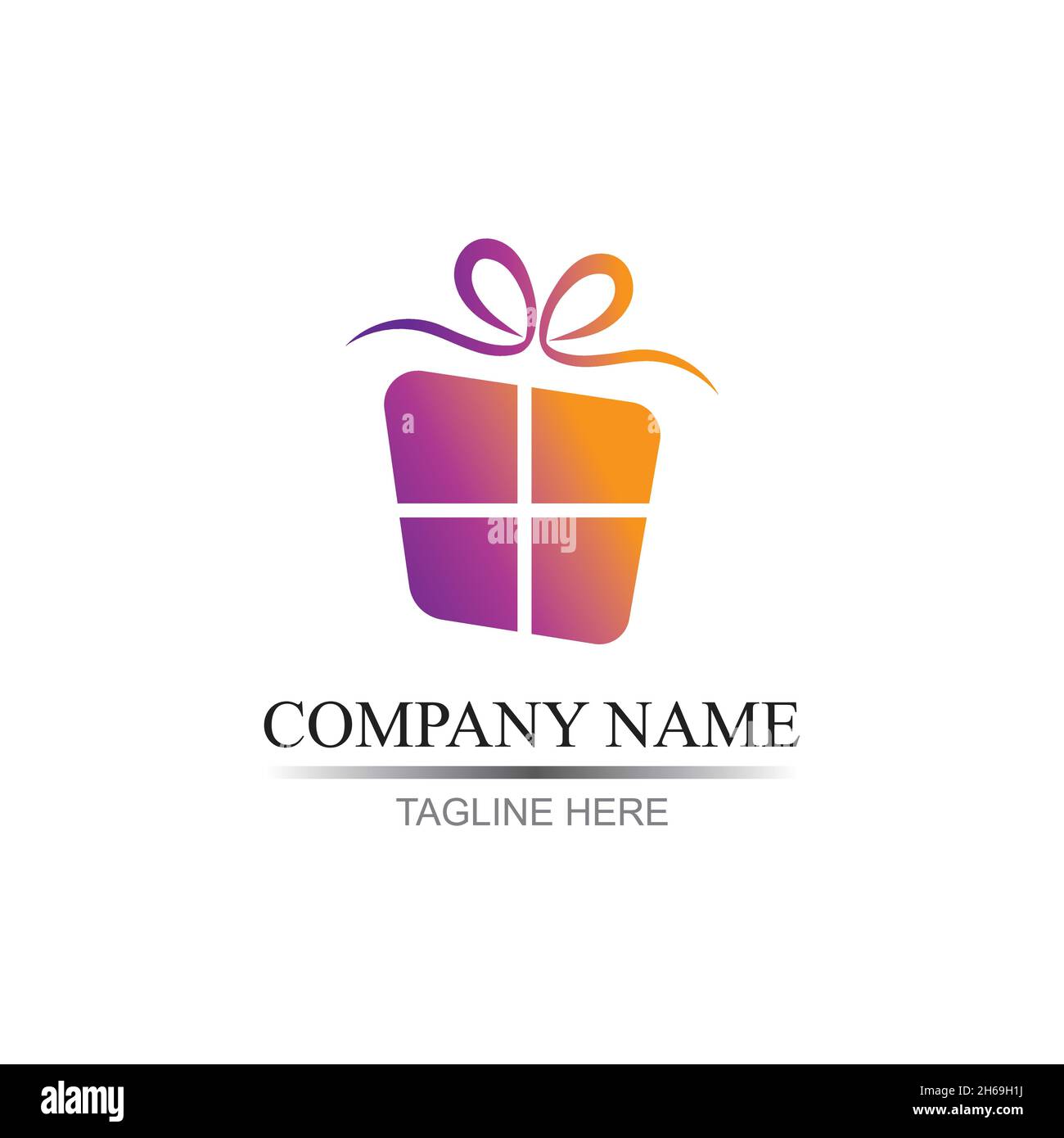 Logo cadeau Simbol Desain Template Vektor Image Vectorielle Stock - Alamy