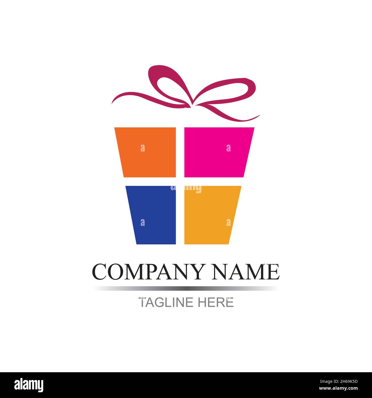 Logo cadeau Simbol Desain Template Vektor Image Vectorielle Stock - Alamy