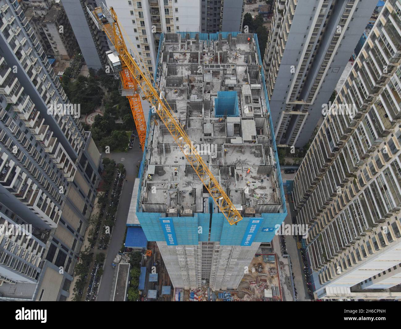 NANNING, CHINE - 14 NOVEMBRE 2021 - une photo aérienne prise le 15 novembre 2021 montre un ...