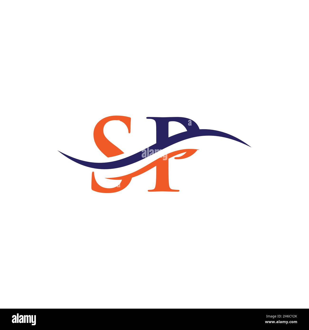 Modèle de vecteur de logo lié à la lettre SP initiale.Logo Swoosh ... Modèle de vecteur de logo lié à la lettre SP initiale.Logo Swoosh ...