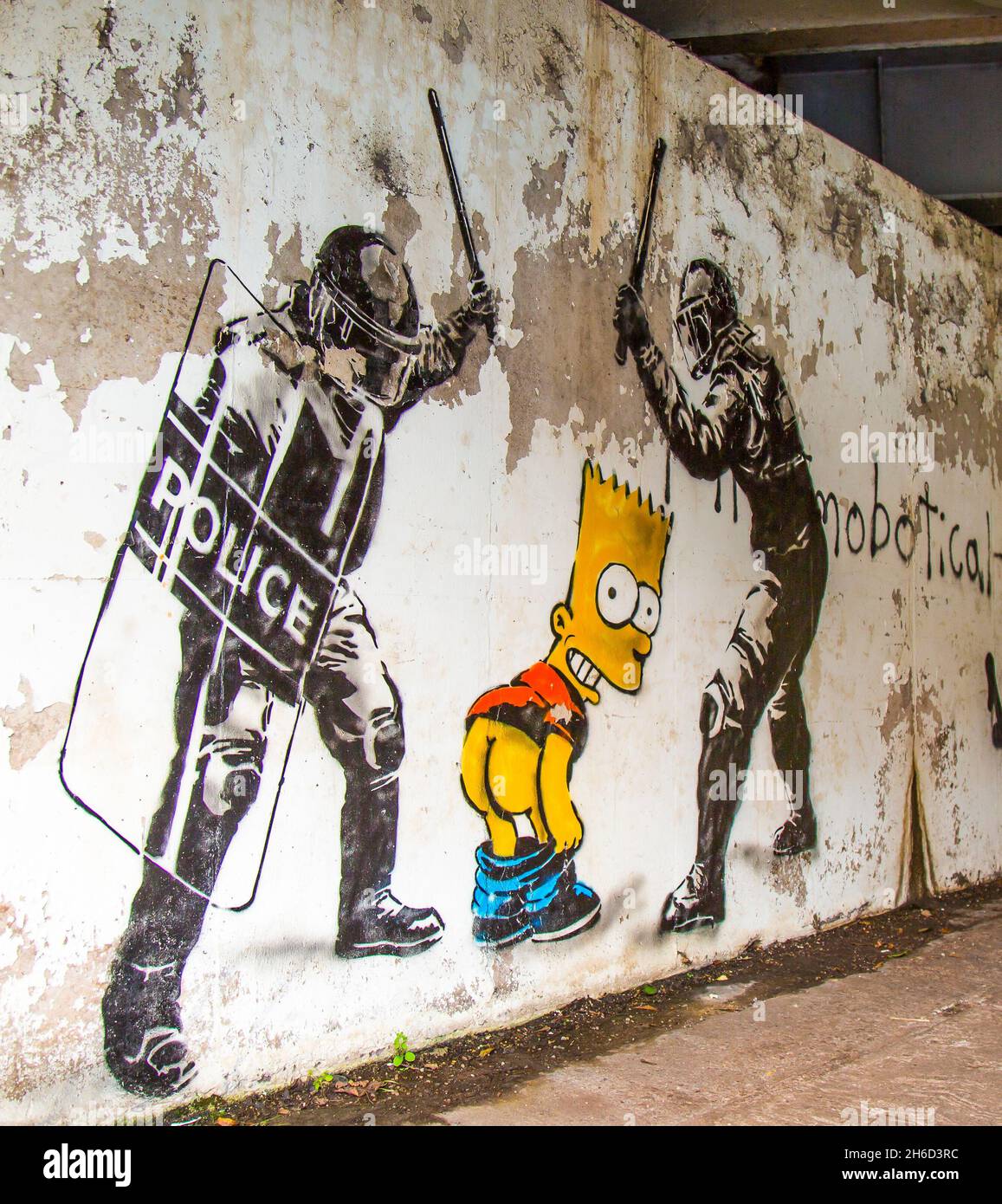 Street art graffiti bart simpson Banque de photographies et d’images à ...