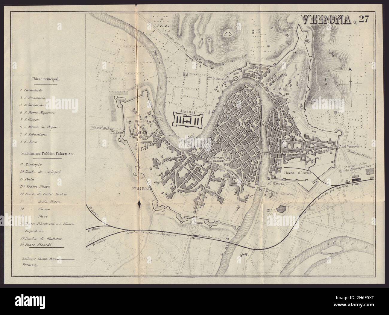 Verona map Banque de photographies et d’images à haute résolution - Alamy
