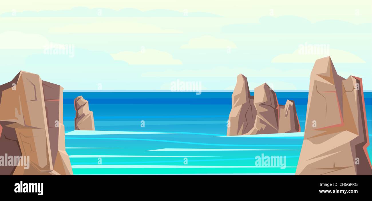 Rochers marins Banque d'images vectorielles - Alamy