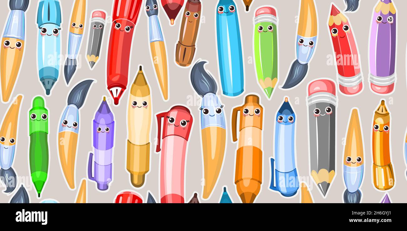 Funny crayons cartoon illustration Banque de photographies et d’images ...