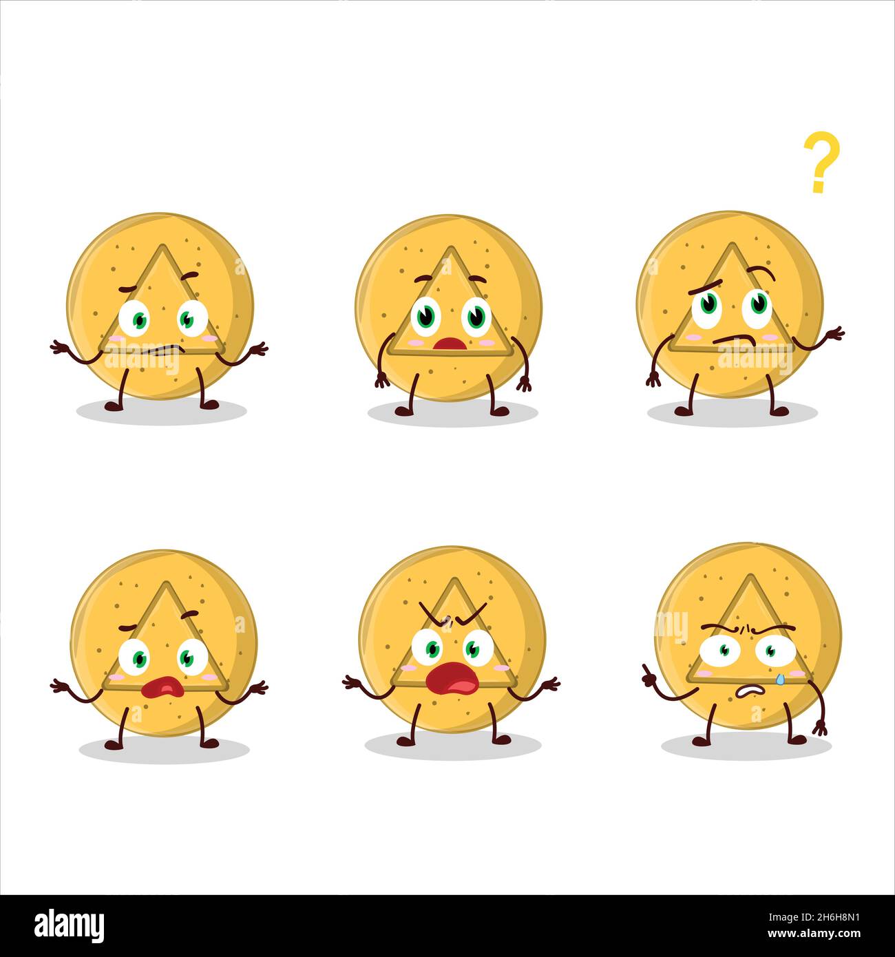 Personnage de dessin animé du triangle de bonbon de Dalgona avec quelle ...