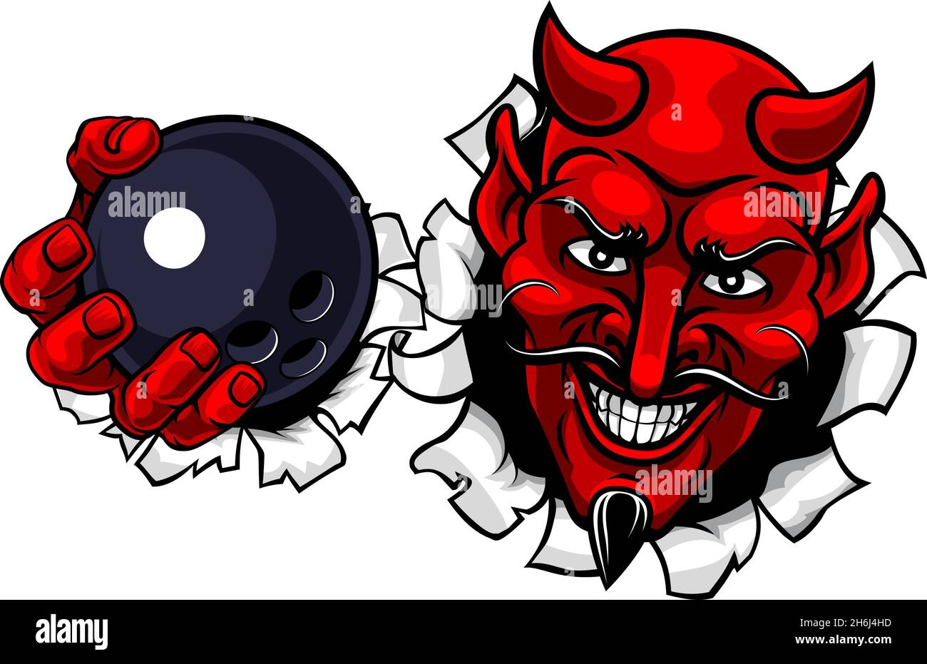 Mur de diables Banque d'images vectorielles - Alamy