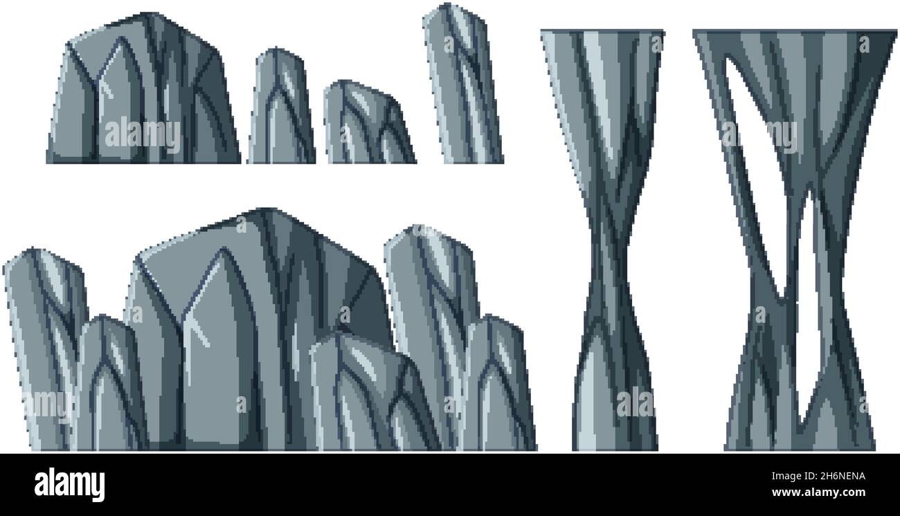 Stalactite stalagmite dans une illustration de style dessin animé Image ...