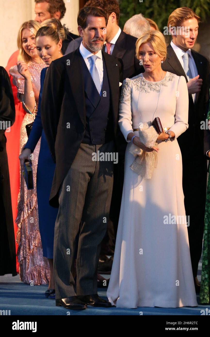 Le prince héritier Pavlos et la princesse Marie-Chantal de Grèce, la ...