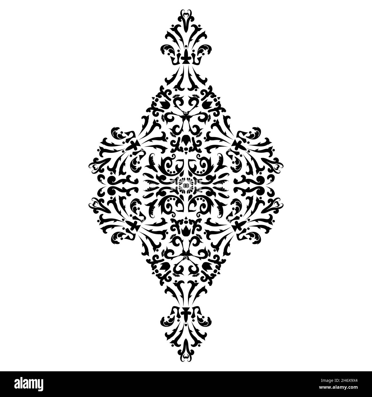 Décoration élégante et luxueuse de style baroque.Noir et blanc.Pour la ...