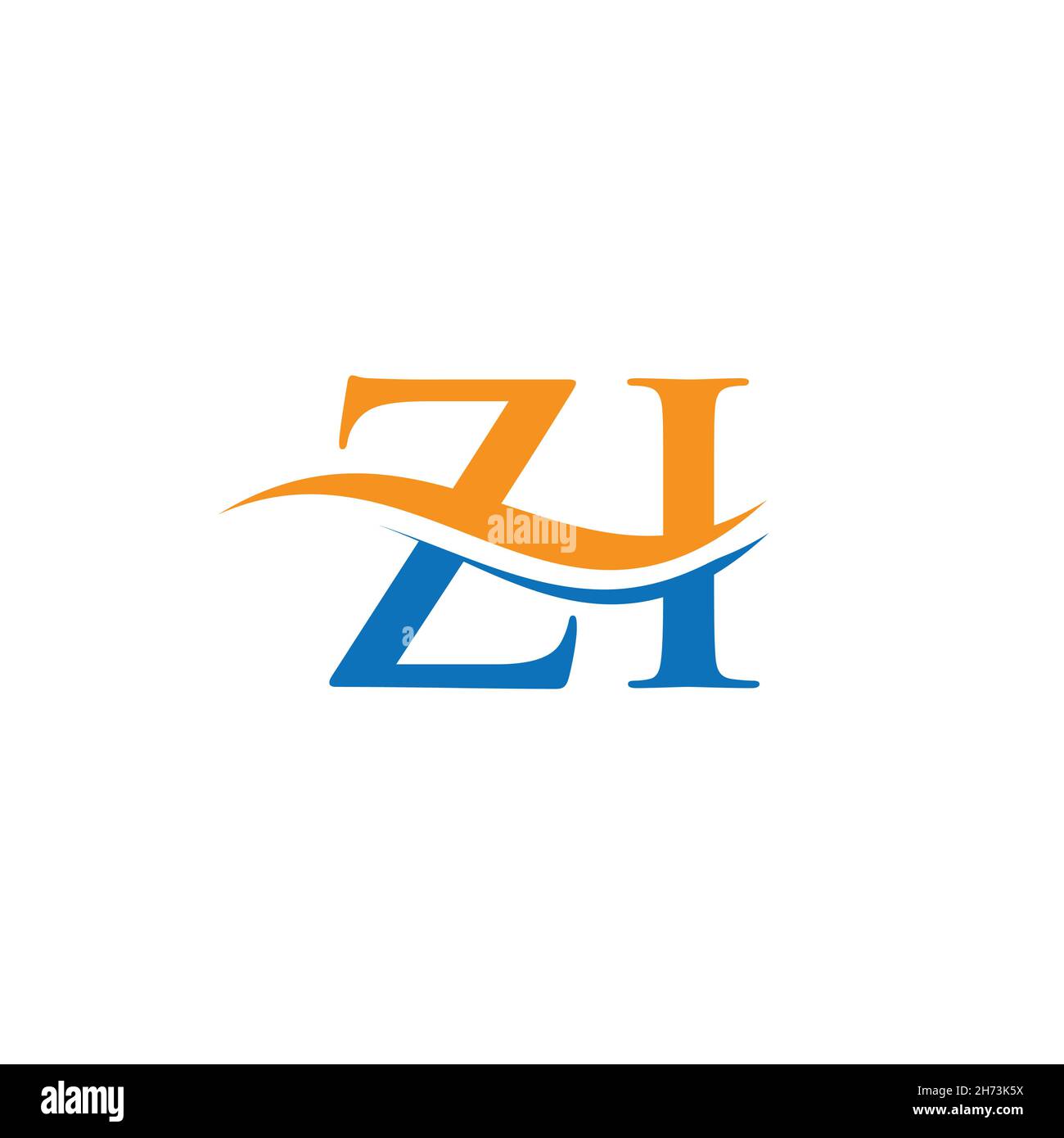 Design moderne du logo ZI pour l'identité de l'entreprise et de l'entreprise.Lettre ZI créative ...