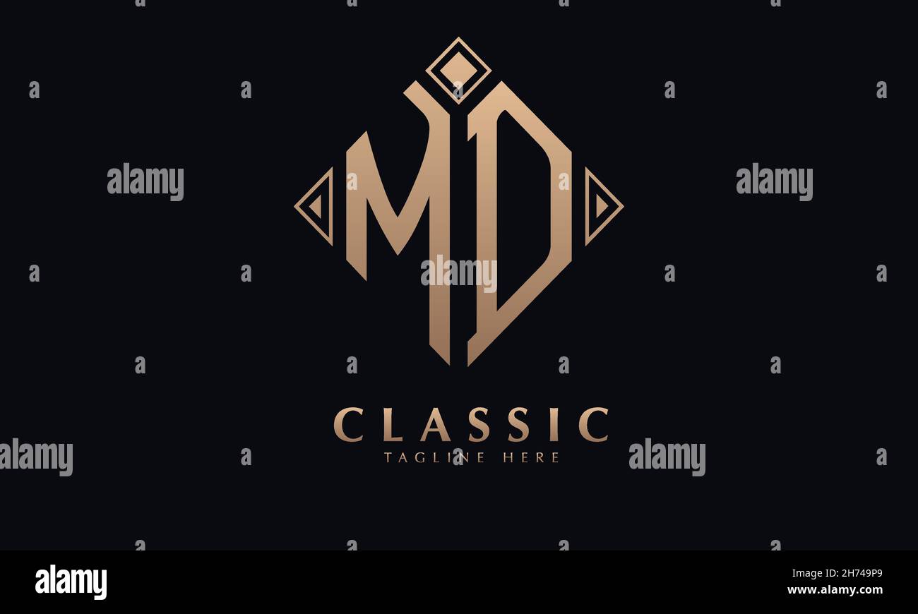 Logo des initiales md Banque d'images vectorielles - Alamy