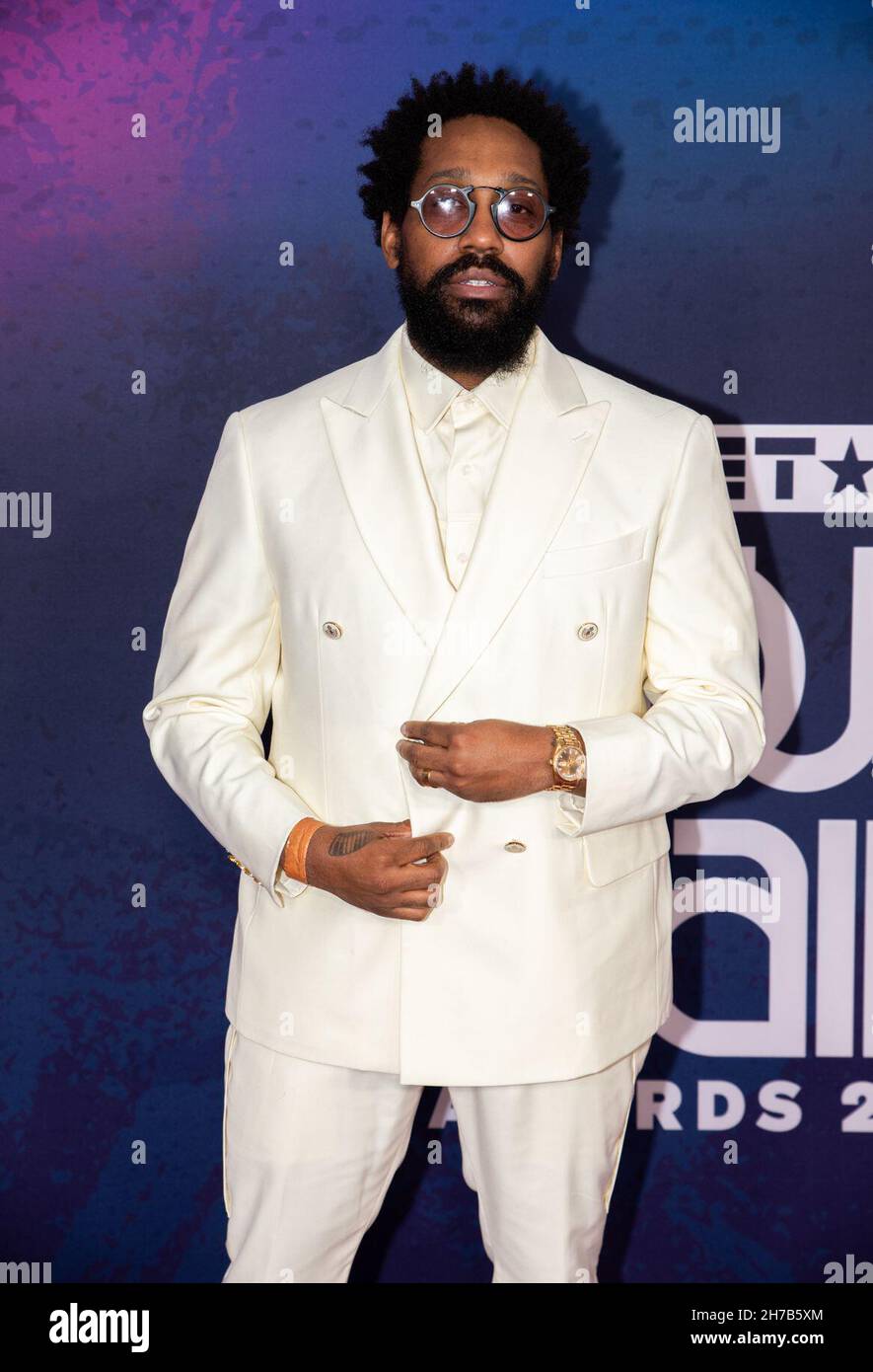 PJ Morton, artiste musical, sur le tapis rouge, lors des Soul train ...