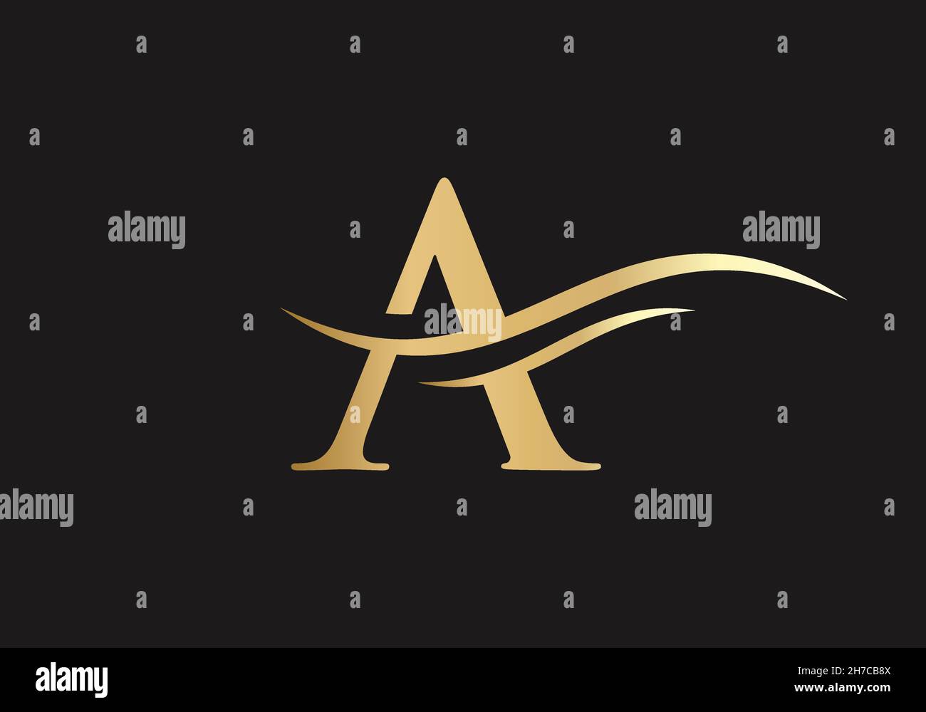 Un vecteur de logo.Logo Swoosh Letter A.Initial Un modèle de vecteur de ...