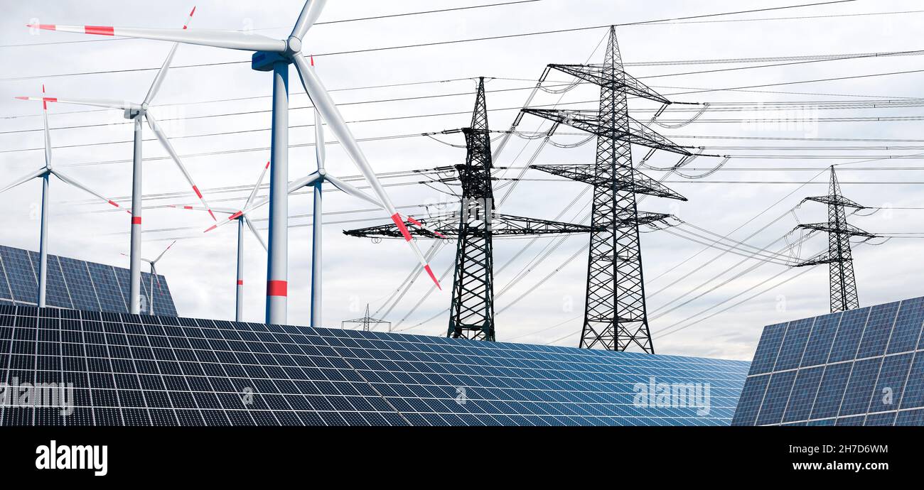 Wind energy infrastructure Banque de photographies et d’images à haute ...