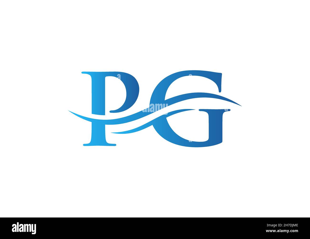 Lettre PG créative avec concept de luxe.Design moderne du logo PG pour ...