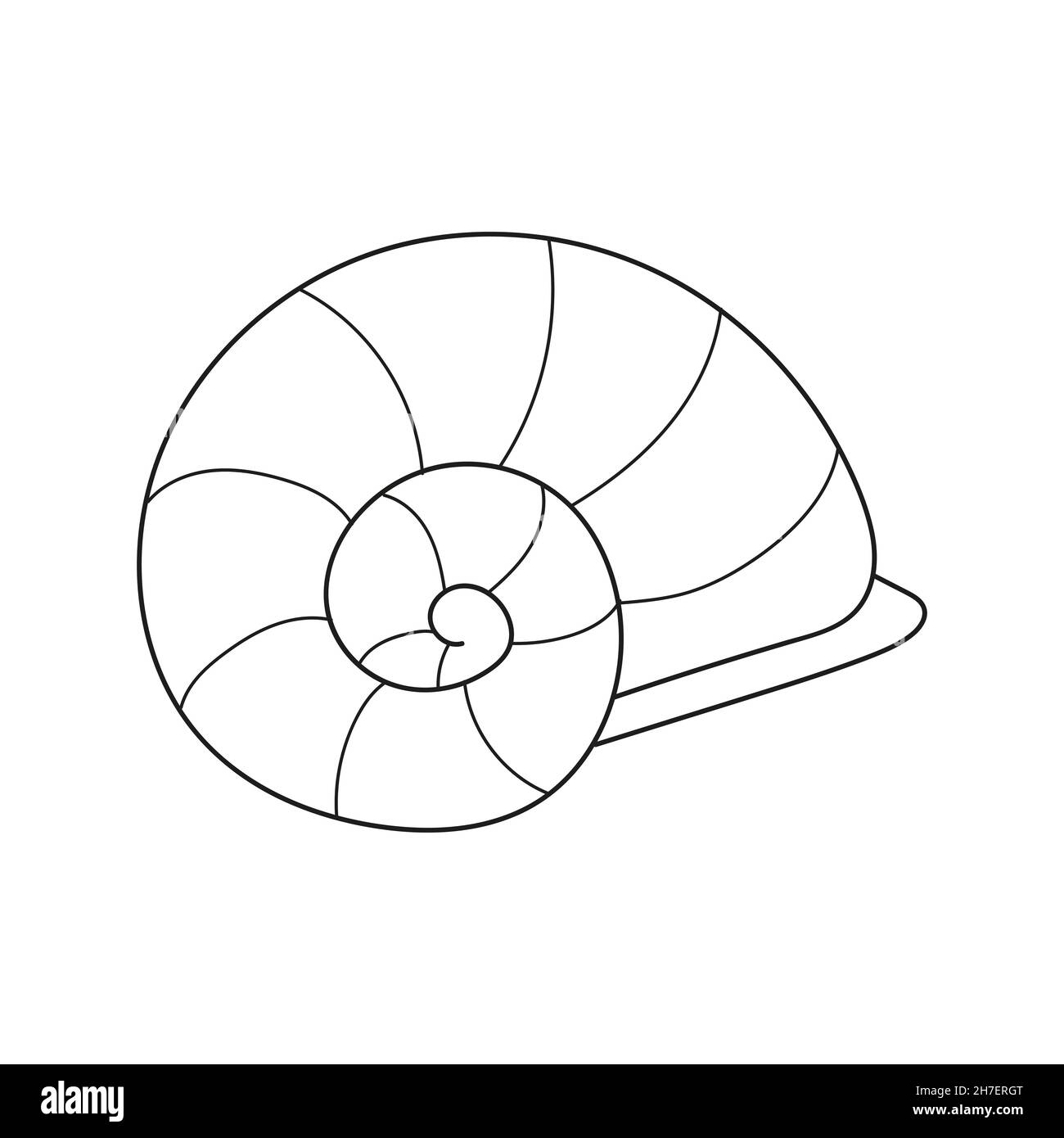 Page de coloriage simple.Ligne dessinée sur fond blanc isolé.Objet ...