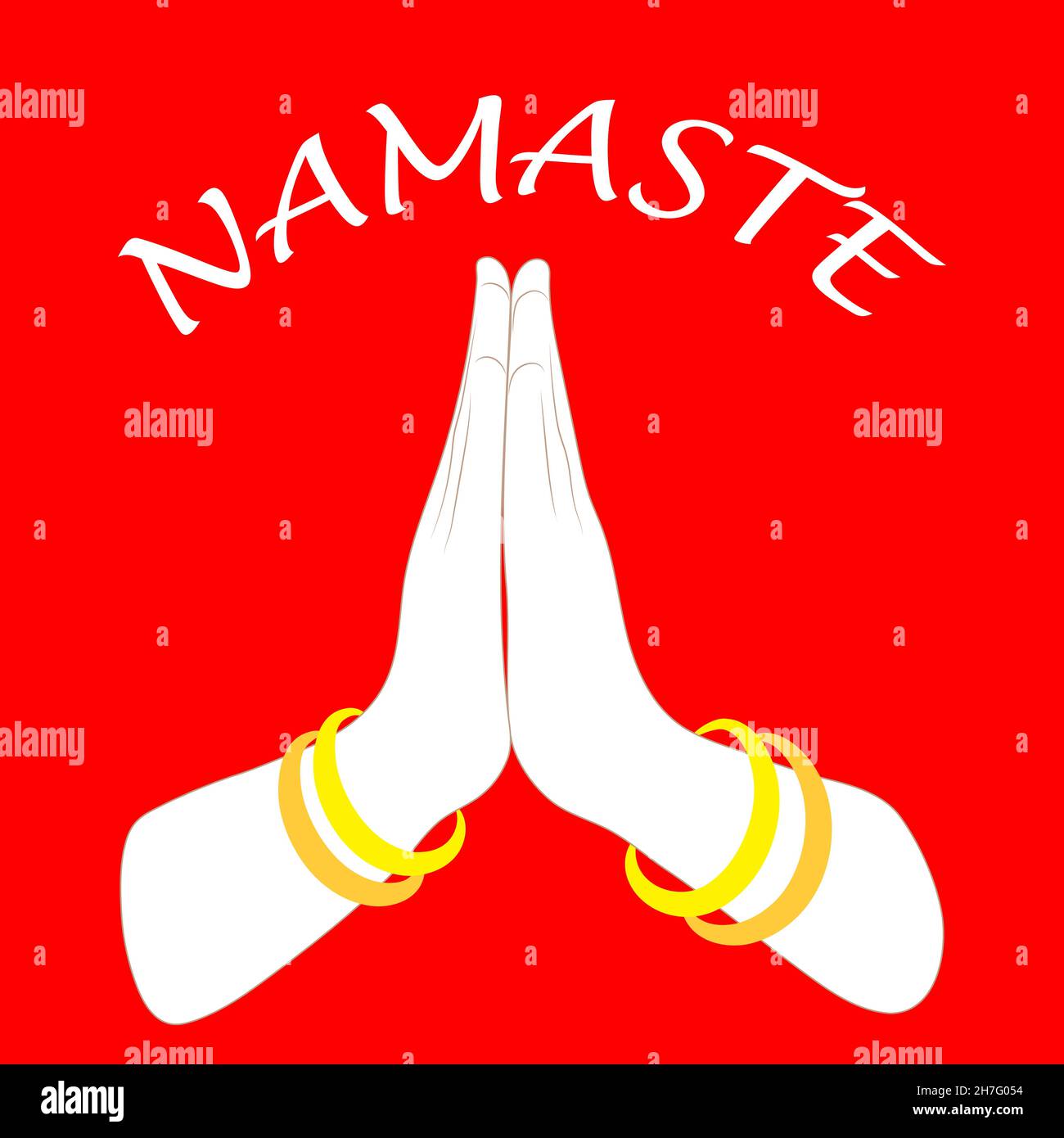 Namaste Geste Banque d'images vectorielles - Alamy