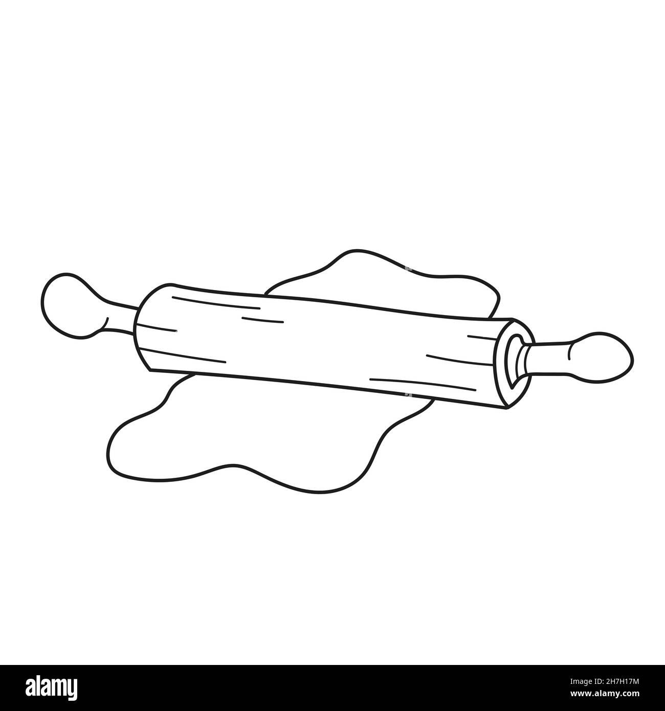 Page de coloriage simple.Livre de coloriage pour enfants.Cuisine - pain ...
