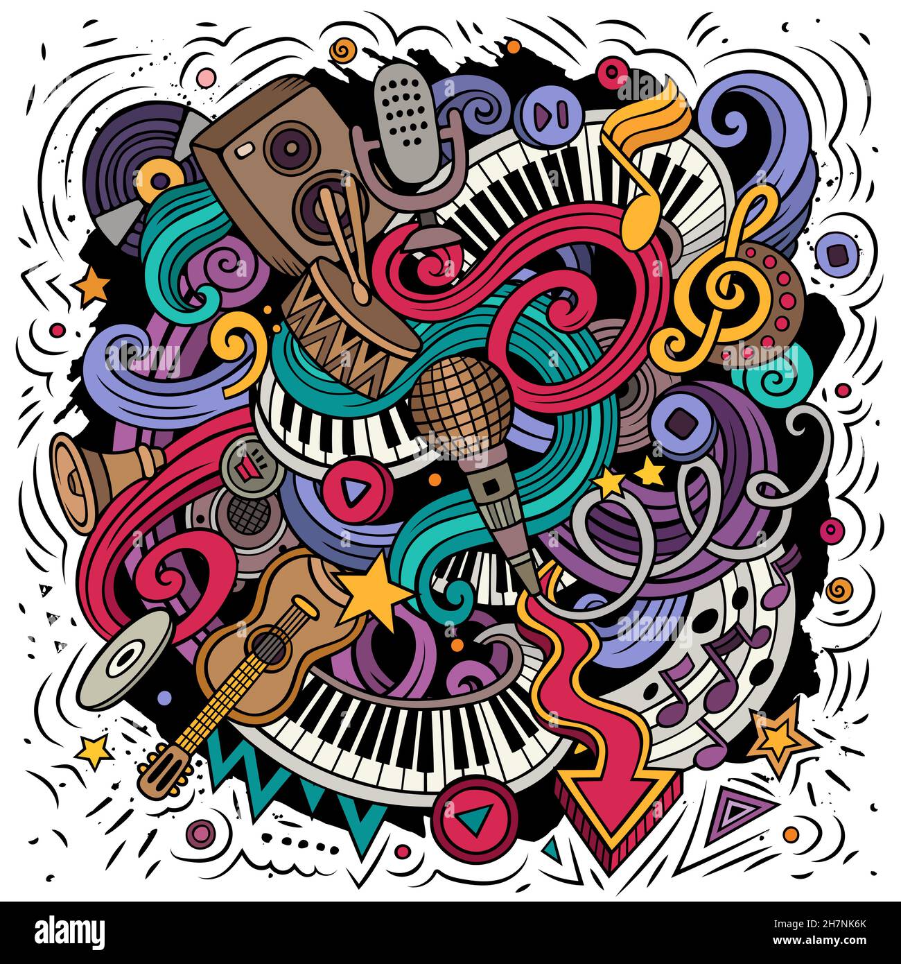 Dessin De Music – Idée De Dessin Pour Musique – XJGO