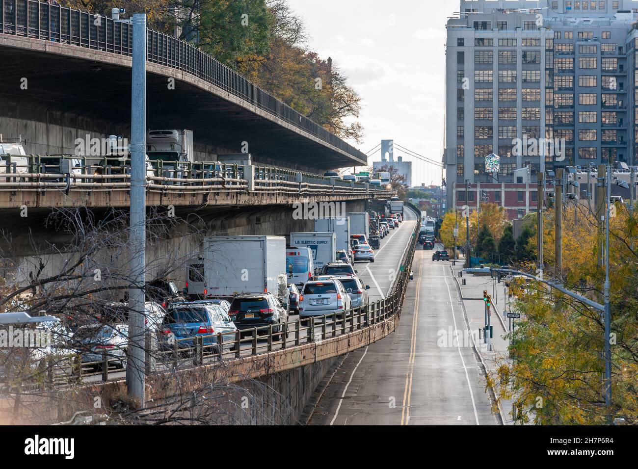 Bqe expressway brooklyn queens expressway autoroute Banque de ...