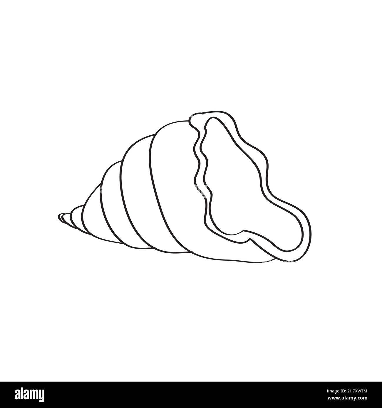 Page de coloriage simple.Ligne dessinée sur fond blanc isolé.Objet ...