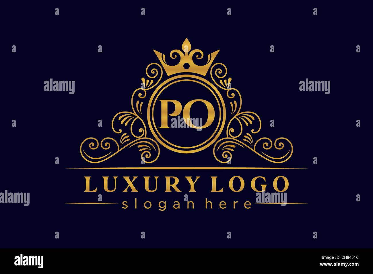 Lettre po logo Banque d'images vectorielles - Alamy
