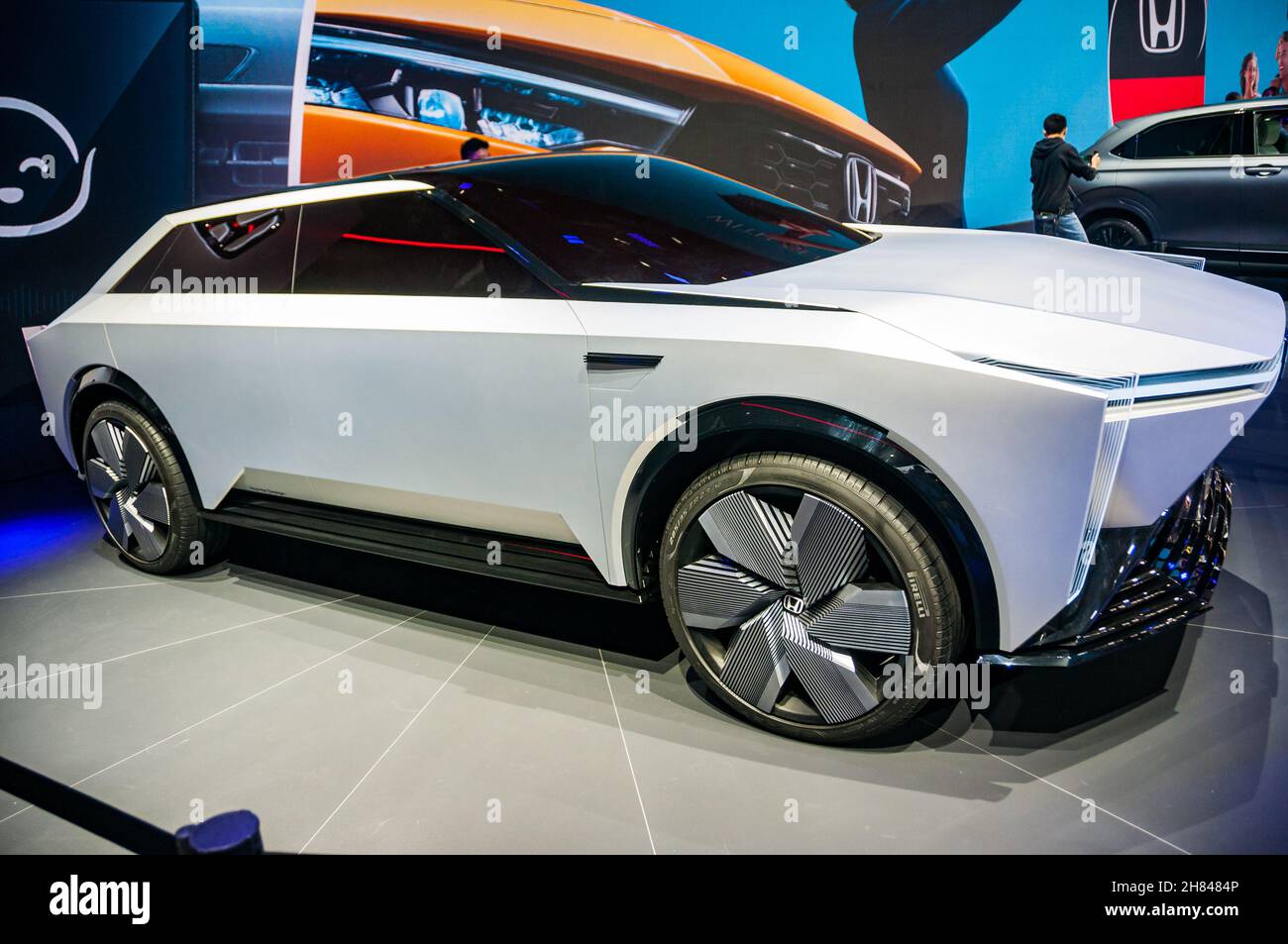 Honda e:N SUV concept exposé au salon de l'auto de Guangzhou 2021, province de Guangdong, Chine ...