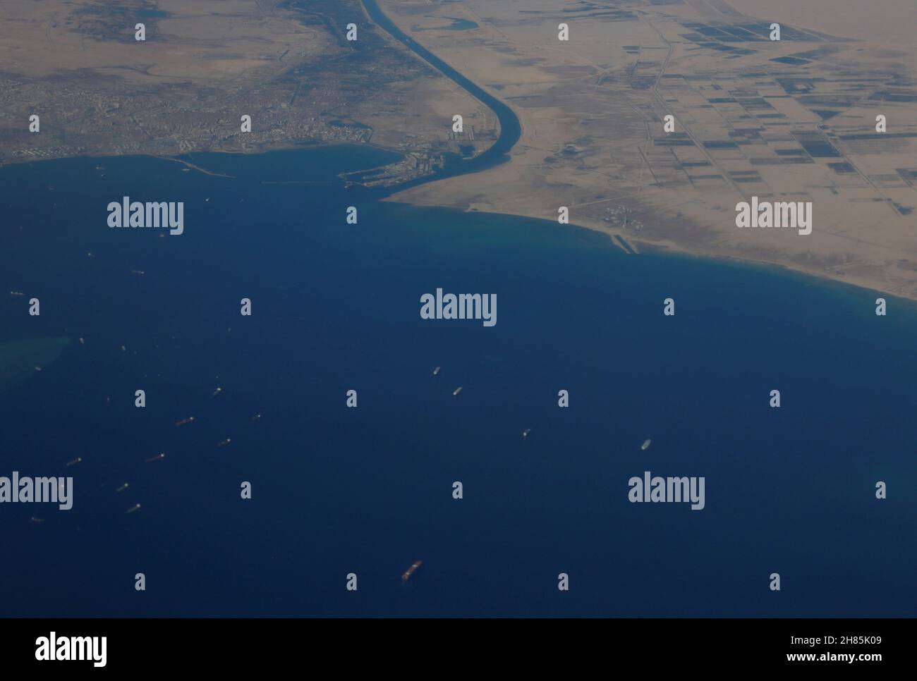 Canal De Suez Vue Aérienne Banque d'image et photos - Alamy