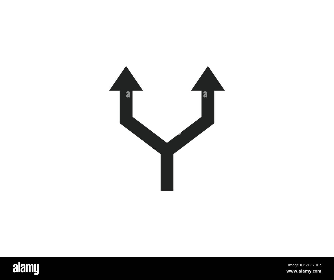 Symbole de flèche courbe 2 sens Banque d'images vectorielles - Alamy