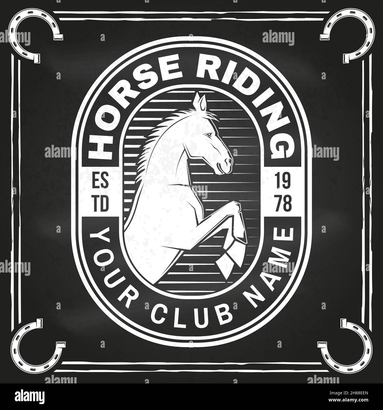 Badges, patches, emblème, logo de club de sport de course de chevaux ...