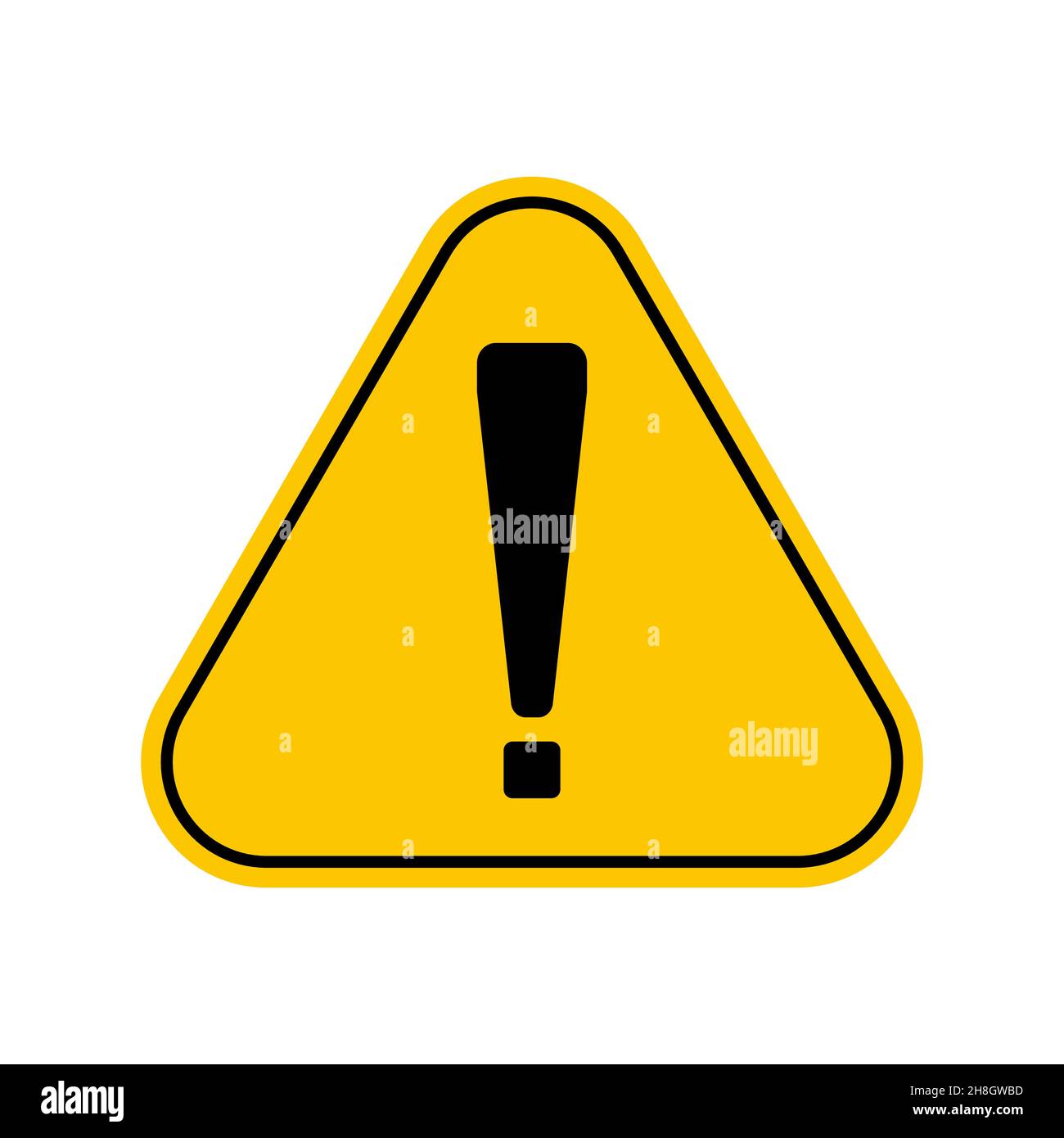 Panneau d'avertissement de danger avec point d'exclamation, triangle ...