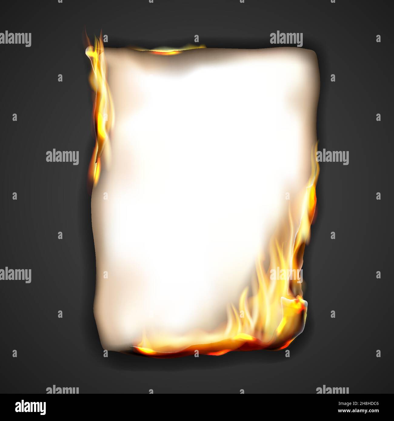 Torch flame realistic fire realistic Banque d'images vectorielles ...
