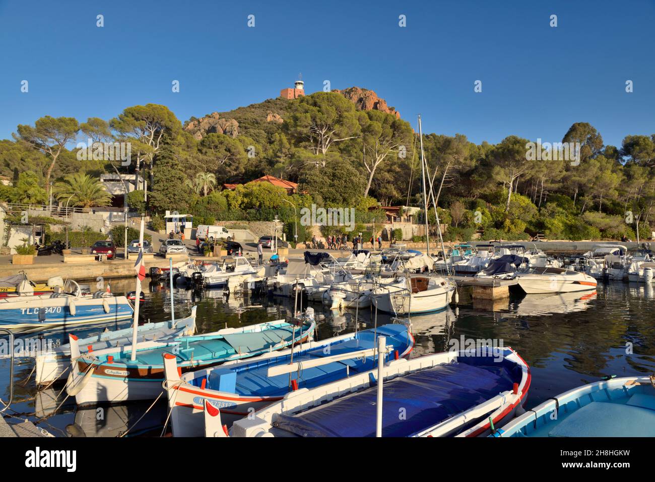 France, Var, Saint Raphaël, Dramont, massif de l'Esterel, Corniche d'Or ...