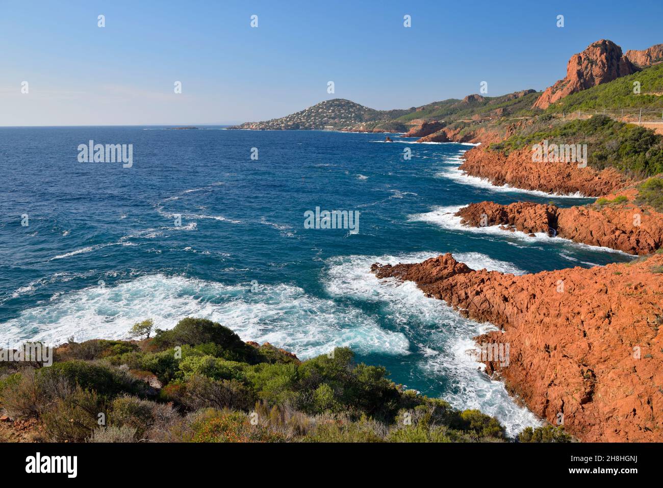 France, Var, Saint-Raphaël, Corniche d'Or ou Corniche de l'Esterel ...