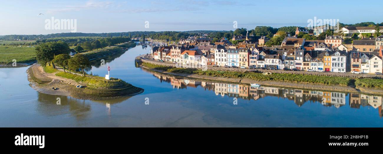 France, somme, Baie de somme, Saint-Valery-sur-somme, embouchure de la ...