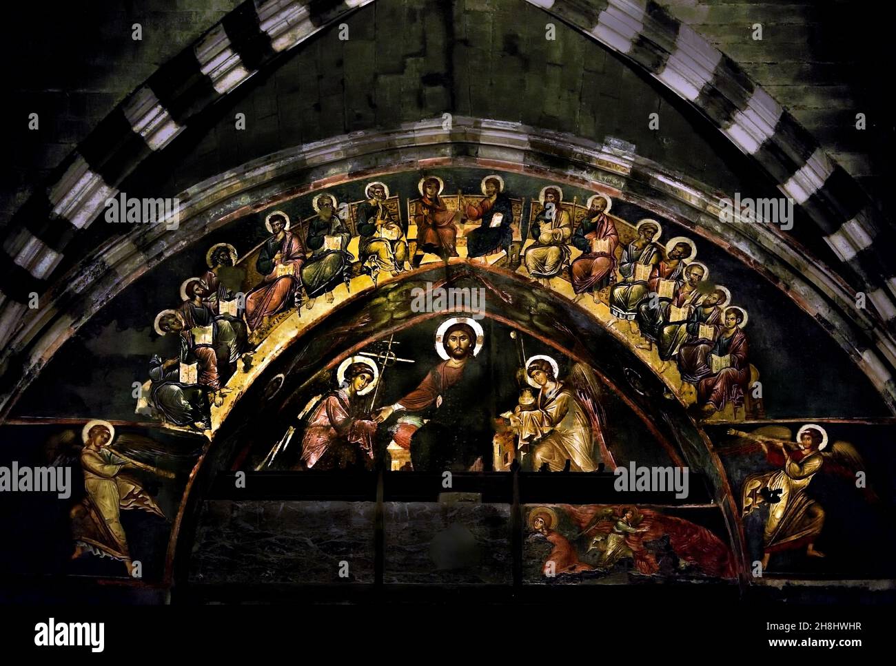 Christ et les Apôtres, 13ème siècle, fresque, Catedrale Metropolitana ...