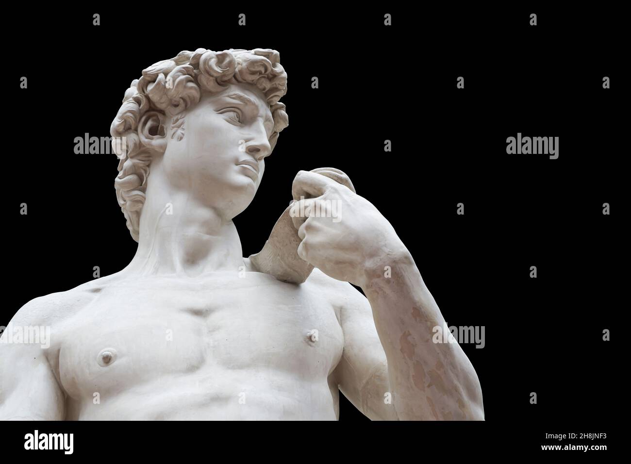 Statue de David isoler.Sculpture de l'ancien héros mythique grec David ...